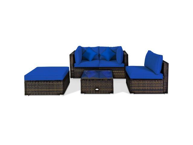 Click here for SlickBlue 5 Pcs Outdoor Patio Rattan Furniture Set... prices