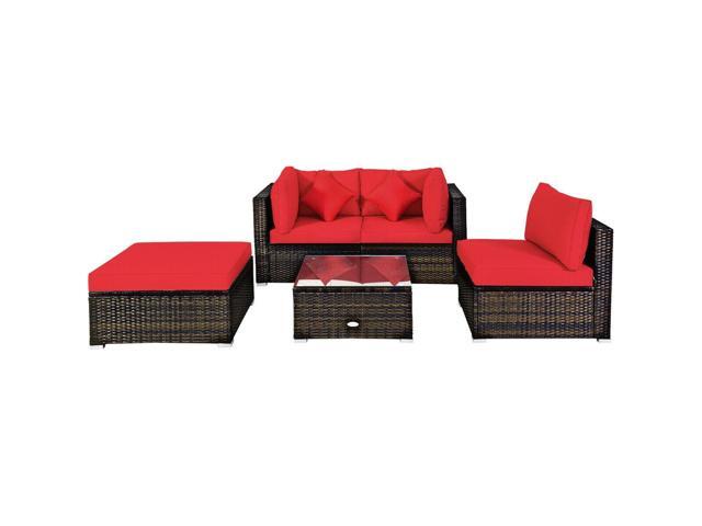 Click here for SlickBlue 5 Pcs Outdoor Patio Rattan Furniture Set... prices