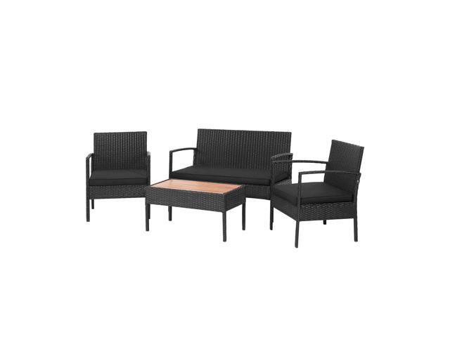 Click here for SlickBlue 4 Pieces Patio Rattan Cushioned Furnitur... prices