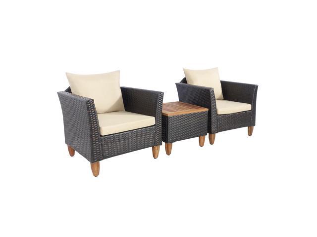 Click here for SlickBlue 3 Pieces Patio Rattan Bistro Furniture S... prices
