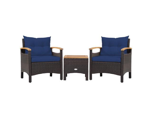 Click here for SlickBlue 3 Pieces Patio Rattan Furniture Set with... prices