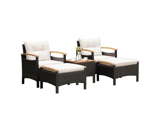 Click here for SlickBlue 5 Pieces Patio Conversation Set with Cus... prices