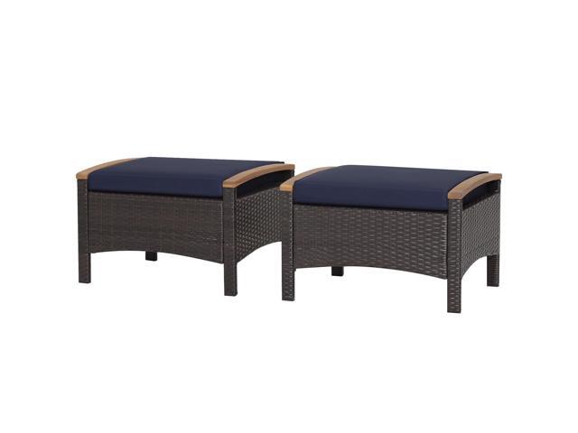 Click here for SlickBlue Set of 2 Fade-Resistant Wicker Patio Ott... prices