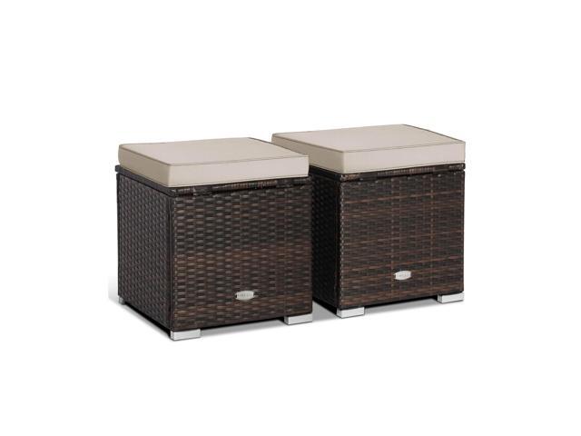 Click here for SlickBlue 2 Pieces Patio Ottoman with Removable Cu... prices