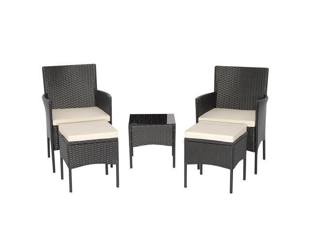 Click here for SlickBlue 5 Pieces Outdoor Wicker Sofa Set with Co... prices