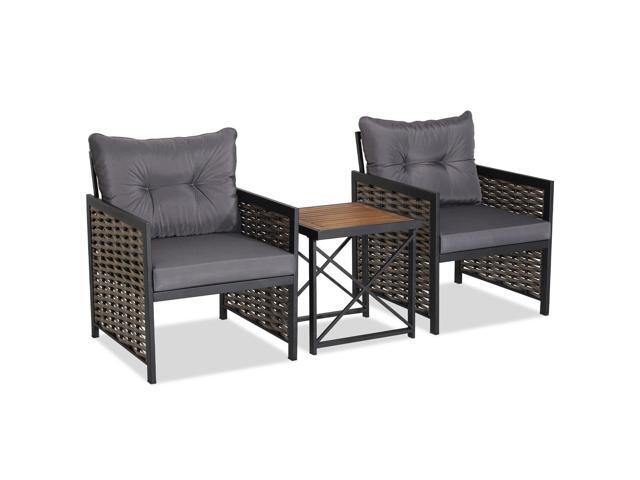 Click here for SlickBlue 3 Pieces Patio Rattan Furniture Set with... prices