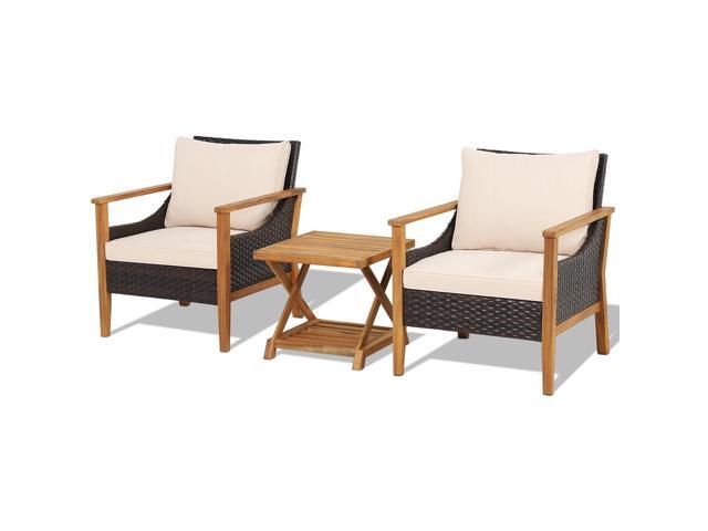Click here for SlickBlue 3 Pieces Patio Wicker Furniture Set with... prices
