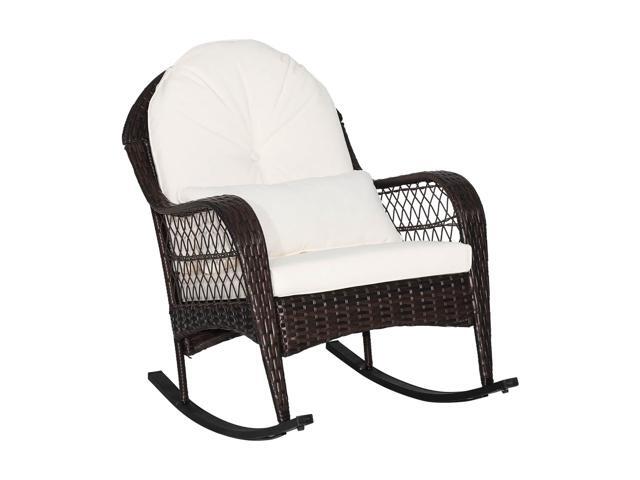 Click here for SlickBlue Patio Rattan Rocking Chair with Seat Bac... prices