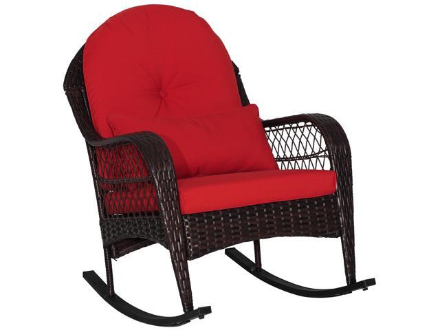 Click here for SlickBlue Patio Rattan Rocking Chair with Seat Bac... prices