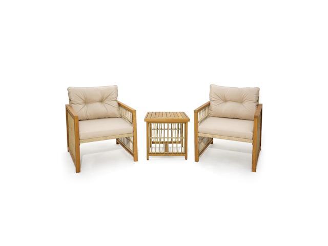 Click here for SlickBlue 3 Pieces Patio PE Wicker Conversation Se... prices