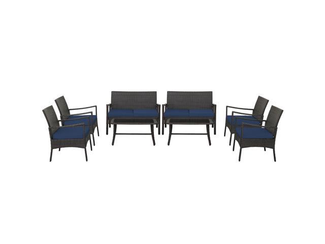 Click here for SlickBlue 4 Pieces Rattan Conversation Set with Te... prices