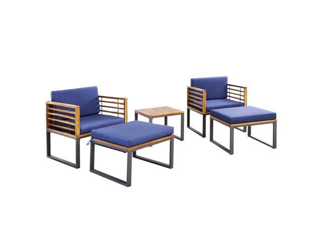Click here for SlickBlue 5 Piece Patio Acacia Wood Chair Set with... prices