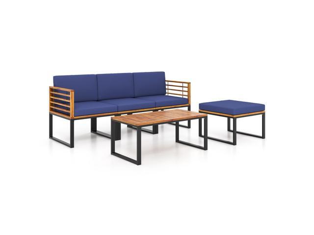 Click here for SlickBlue 5-Piece Patio Acacia Wood Chair Set with... prices