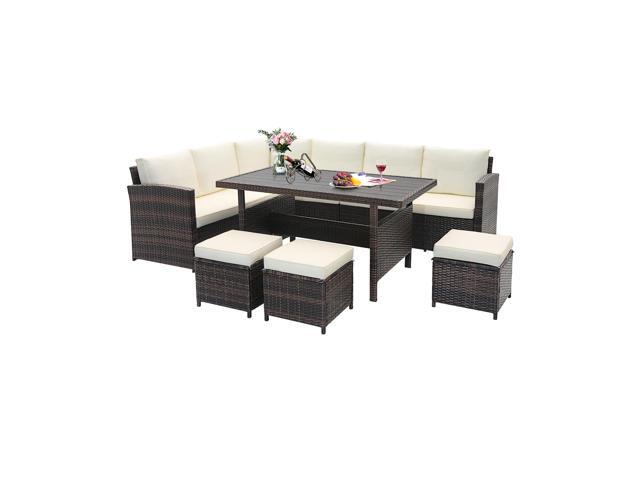 Click here for SlickBlue 7 Pieces Wicker Patio Furniture Set prices