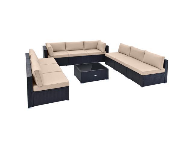 Click here for SlickBlue 10 Piece Outdoor Wicker Conversation Set... prices