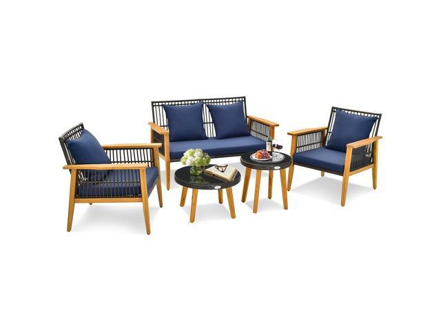 Click here for SlickBlue 5 Piece Outdoor Conversation Set with 2... prices