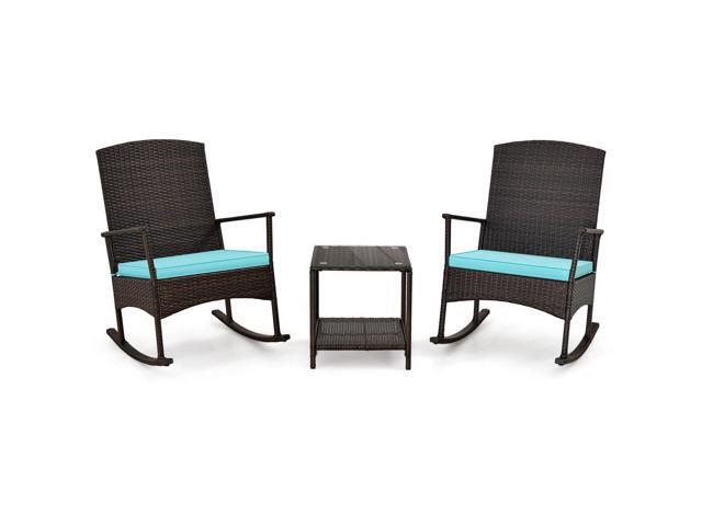 Click here for SlickBlue 3 Piece Patio Rocking Set Wicker Rocking... prices