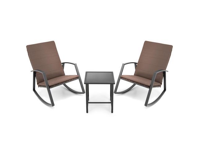 Click here for SlickBlue 3 Pieces Patio Rattan Rocking Furniture... prices