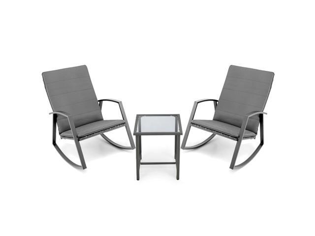 Click here for SlickBlue 3 Pieces Patio Rattan Rocking Furniture... prices