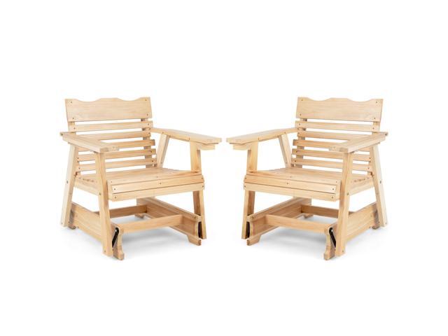 Click here for SlickBlue Outdoor Wood Rocking Chair with High Bac... prices