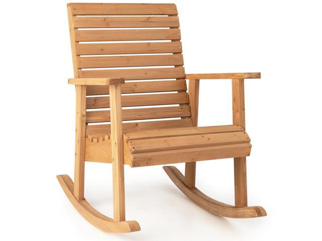 Click here for SlickBlue Outdoor Fir Wood Rocking Chair with High... prices