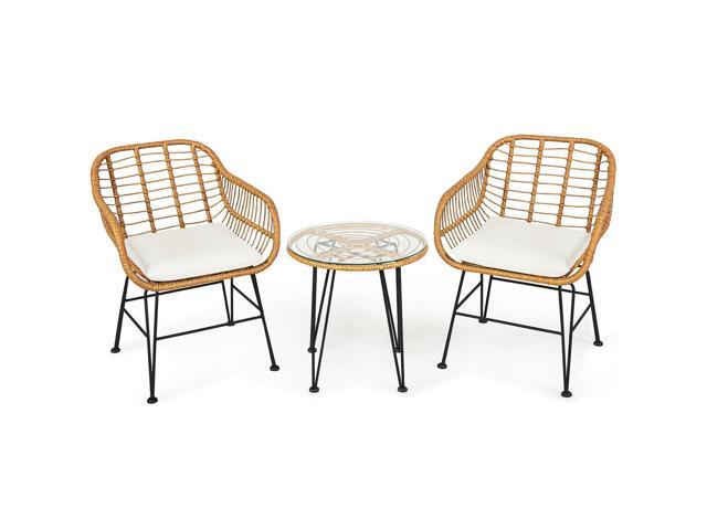 Click here for SlickBlue 3 Pieces Rattan Furniture Set with Cushi... prices