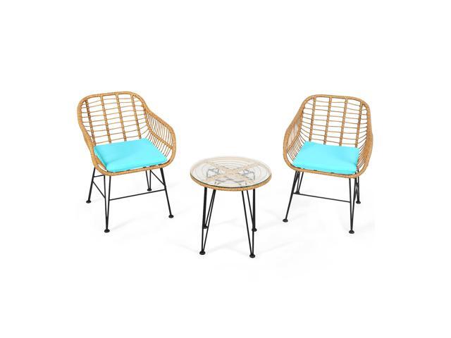 Click here for SlickBlue 3 Pieces Rattan Furniture Set with Cushi... prices