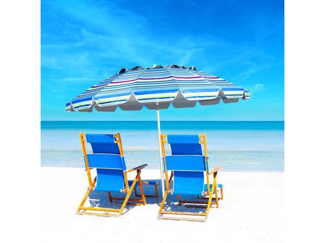 Click here for SlickBlue 8FT Portable Beach Umbrella with Sand An... prices