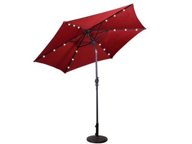 Click here for SlickBlue 9FT Patio Solar Umbrella LED Patio Marke... prices