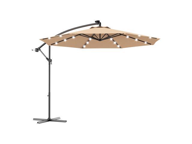 Click here for SlickBlue 10 Feet Patio Hanging Solar LED Umbrella... prices