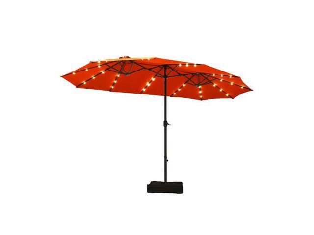 Click here for SlickBlue 15 Ft Solar LED Patio Double-sided Umbre... prices