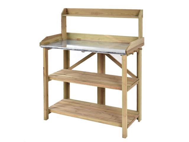 Click here for SlickBlue Garden Wooden Plant Bench Work Station prices