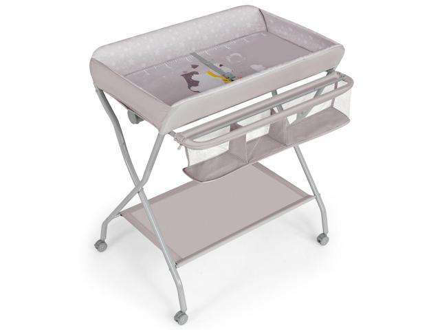 Click here for SlickBlue Baby Changing Table with Safety Belt and... prices