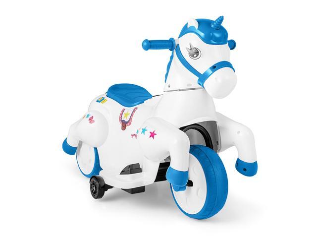 Click here for SlickBlue 12V Unicorn Ride on Toy with Training Wh... prices
