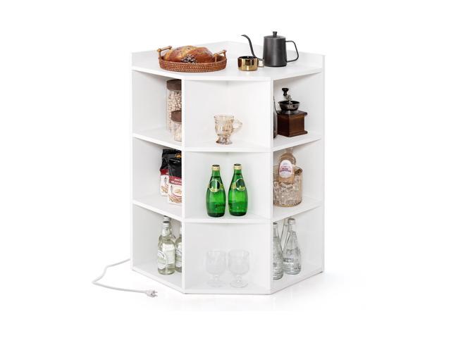 Click here for SlickBlue 3-Tier Corner Cabinet with Charging Stat... prices