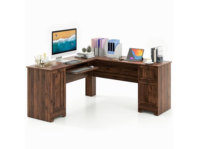 Click here for SlickBlue L-Shaped Office Desk with Storage Drawer... prices