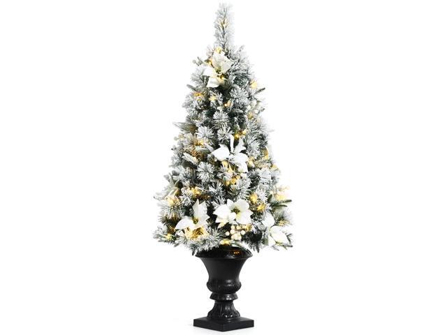 Click here for SlickBlue Pre-lit Snowy Christmas Entrance Tree wi... prices