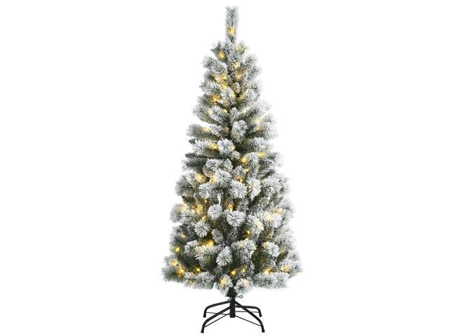 Click here for SlickBlue 5 Feet Pre-Lit Hinged Christmas Tree Sno... prices