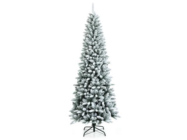 Click here for SlickBlue Snow-Flocked Hinged Artificial Christmas... prices