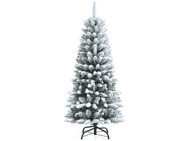 Click here for SlickBlue Snow-Flocked Hinged Artificial Christmas... prices