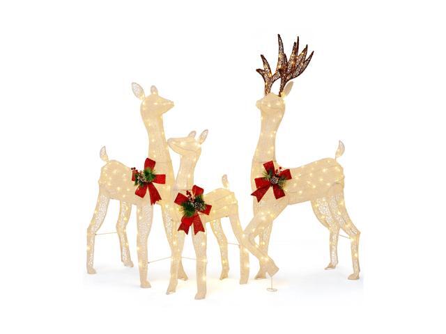 Click here for SlickBlue 3-Piece Pre-lit Christmas Reindeer Famil... prices