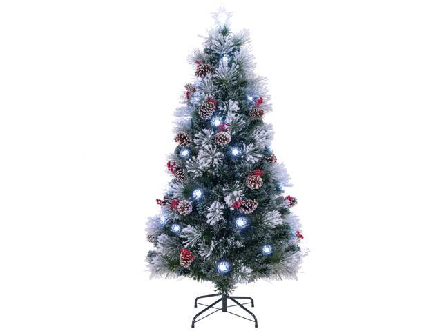Click here for SlickBlue Flocked Christmas Tree with 8 Lighting M... prices