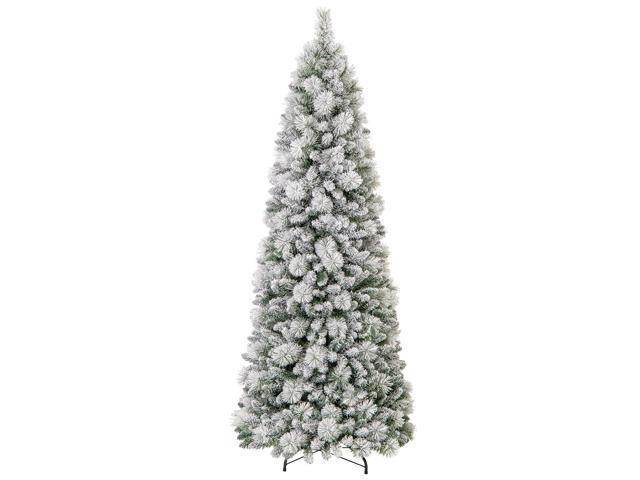 Click here for SlickBlue Pre-Lit Flocked Pine Needle Christmas Tr... prices