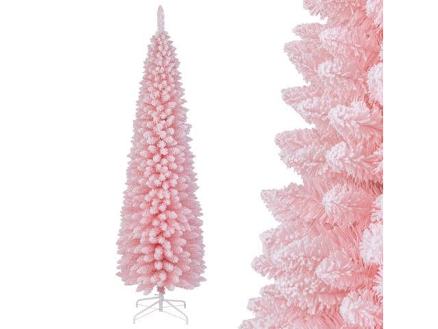 Click here for SlickBlue Snow Flocked 7 FT Artificial Pink Xmas T... prices