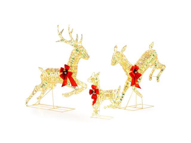 Click here for SlickBlue 3-Piece Lighted Christmas Reindeer Famil... prices