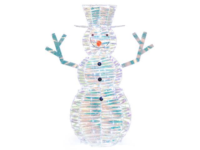 Click here for SlickBlue 4 Feet Iridescent Christmas Snowman with... prices