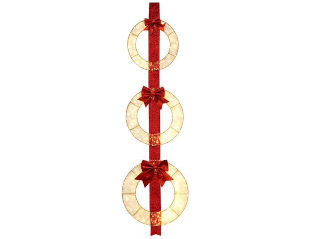 Click here for SlickBlue Set of 3 Christmas Lighted Wreaths with... prices