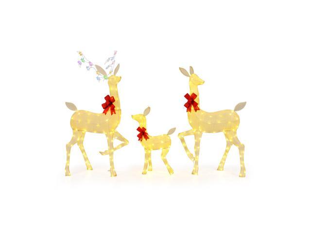 Click here for SlickBlue 3 Pieces Lighted Family Deer Set with LE... prices