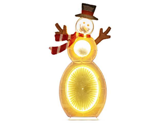 Click here for SlickBlue Lighted Snowman with LED Lights and Meta... prices