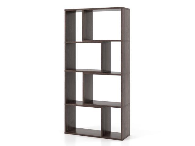 Click here for SlickBlue 4-Tier Geometric Bookshelf with 8 Cubes... prices